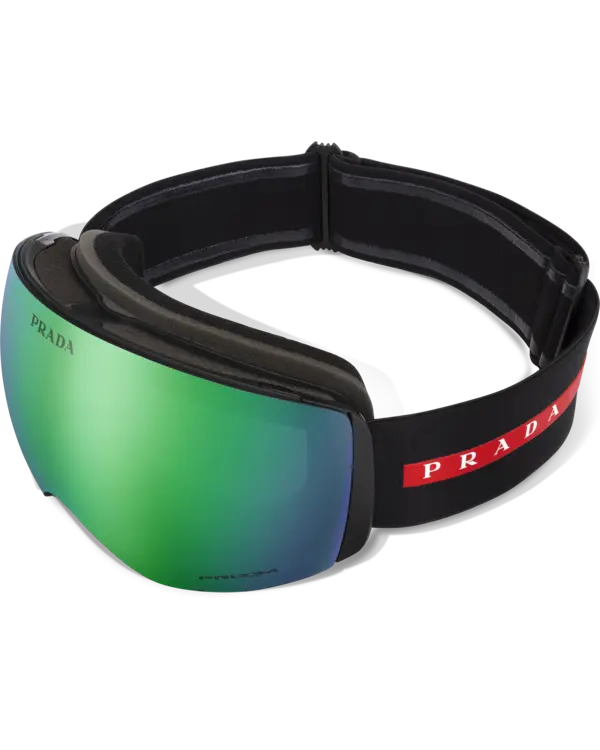 Prada Linea Rossa Oakley Ski Goggles - Green Mirrored Lenses